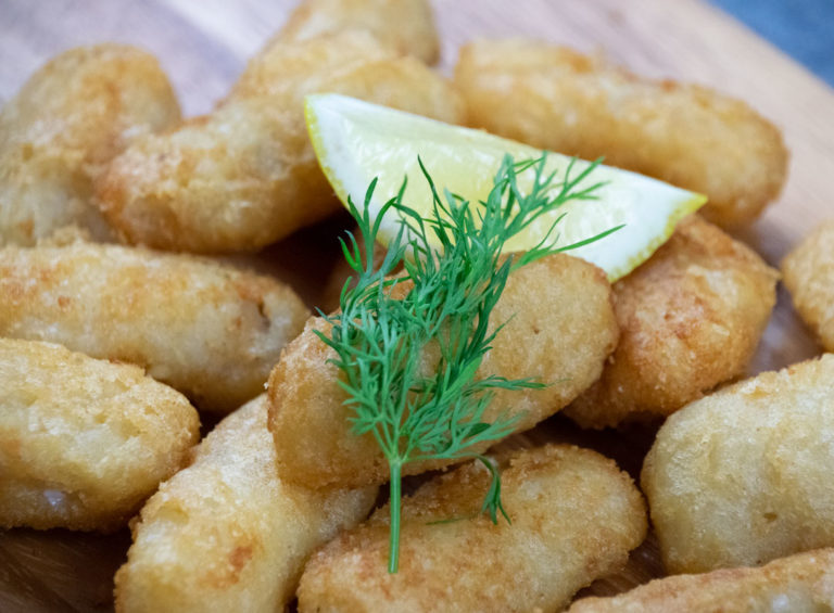 Whitby Battered Scampi (450g) | Seafood By Sykes
