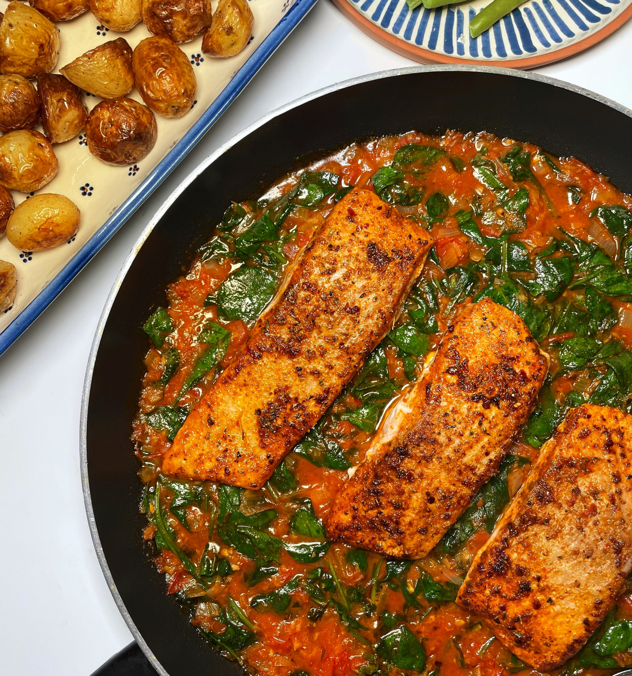 Garlic and Tomato Tuscan Salmon | Seafood By Sykes
